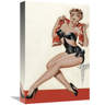 East Urban Home 'Mid-Century Pin-Ups Wink Magazine Silk Stockings & High Heels' Print on Wrapped ...